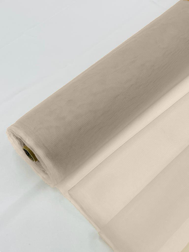 Illusion Mesh Fabric - Beige - 60" Illusion Mesh Sheer Fabric Sold By