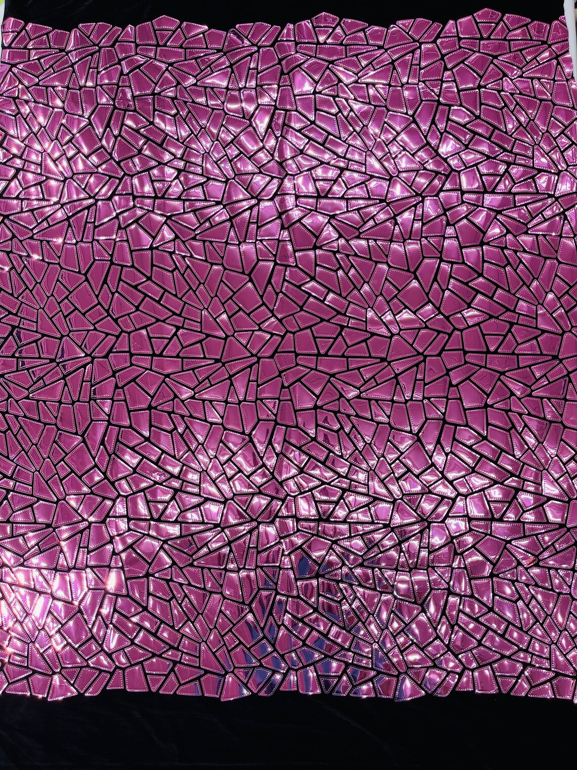 Mirror Sequins Velvet - Dusty Pink - Shiny Mirror Cut Sequins on Velve