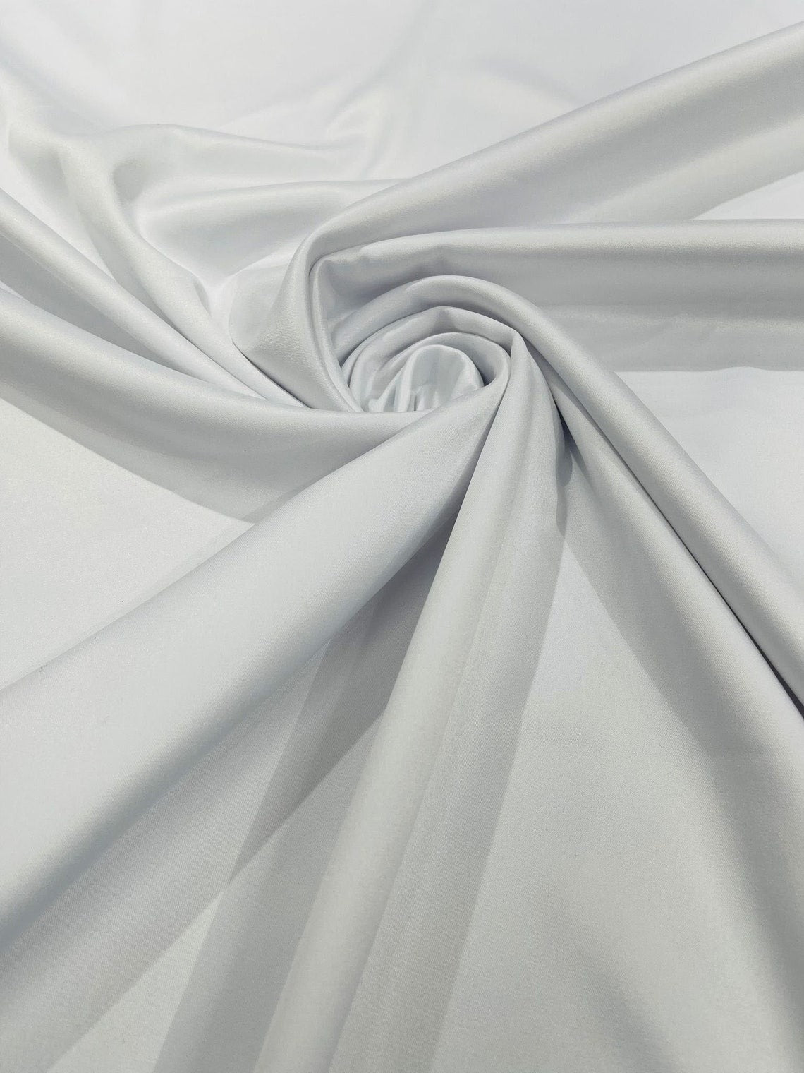 Matte L'Amour Stretch Satin - Off-White - Stretch Satin Fabric For Bri