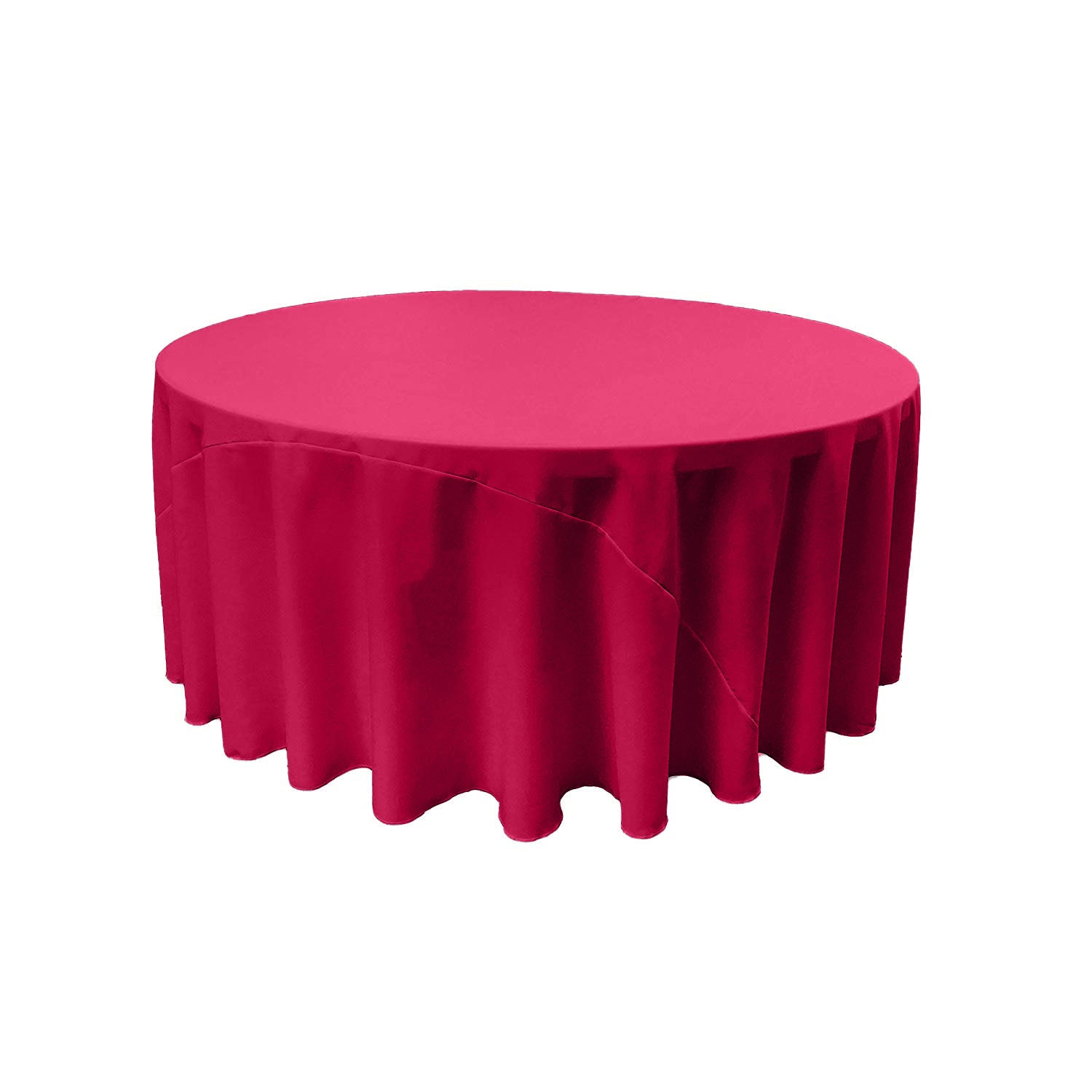 84" Solid Round Drape Tablecloth - 3 Part Stitched Round Full Table Co
