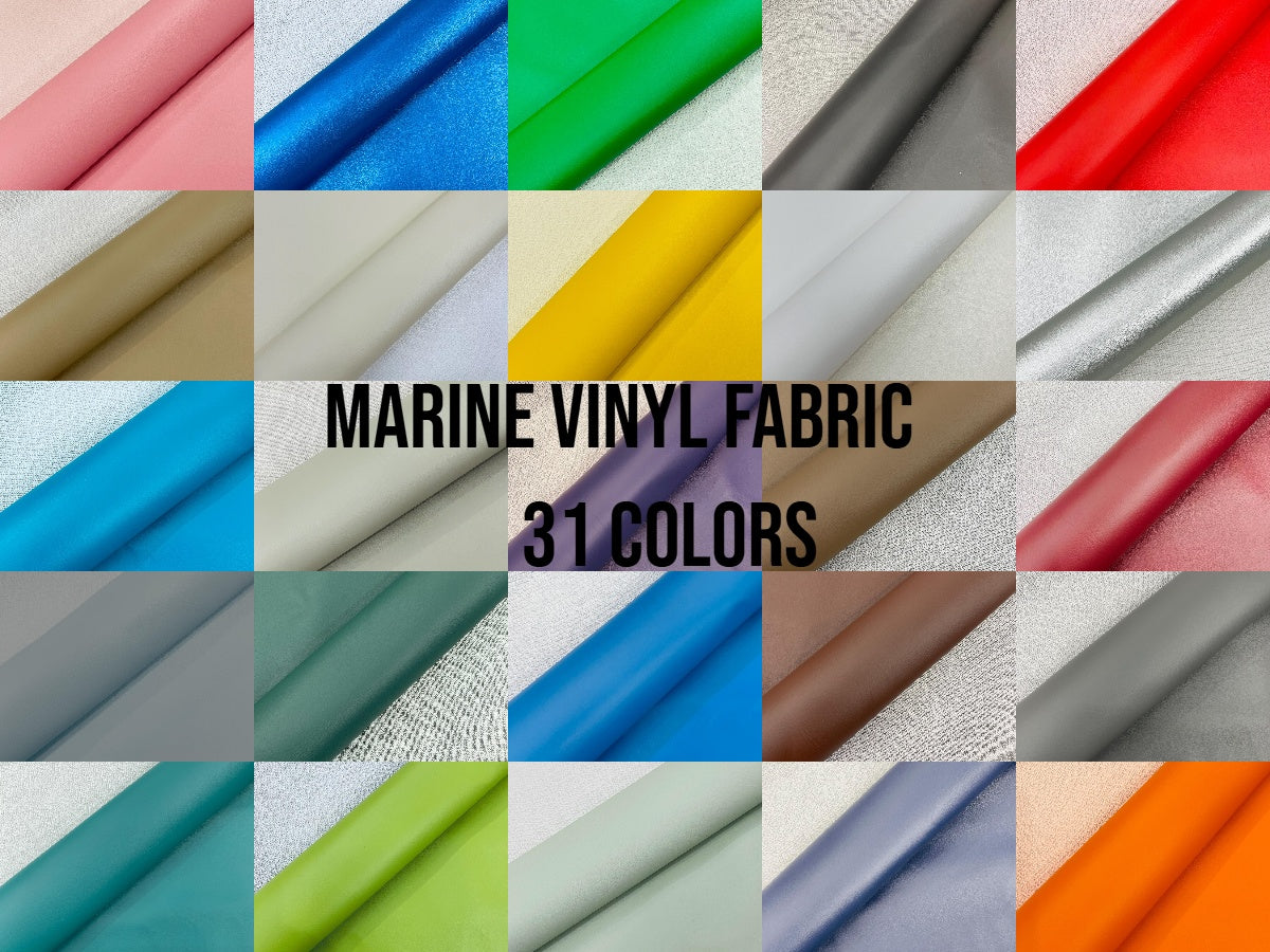 Marine Vinyl Fabric Sold By The Yard, Faux Leather Pleather Upholstery