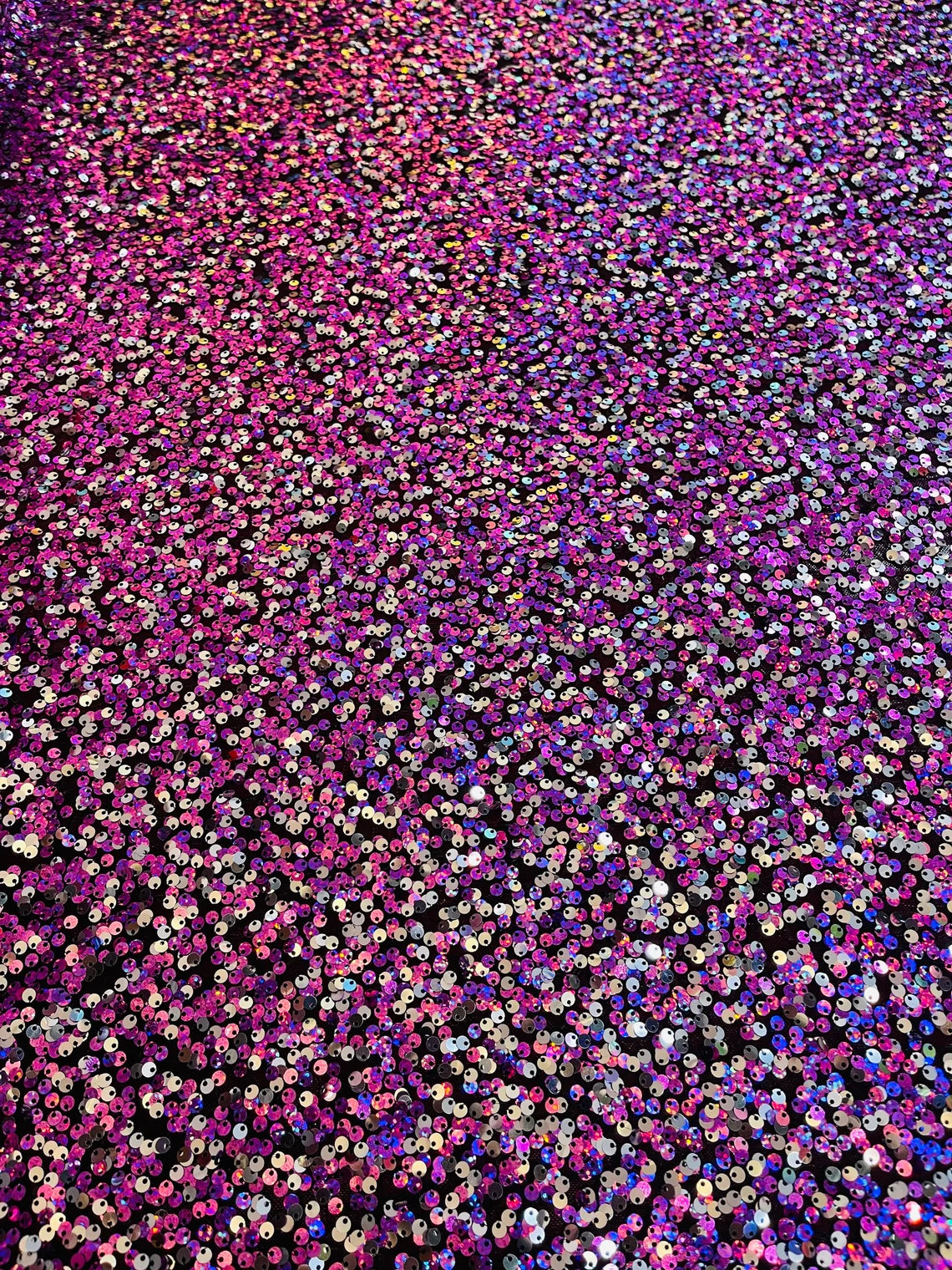 Multi-Color Spandex Sequins - Dusty Rose / Silver - Sequins on 4 Way S